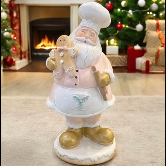 Holiday | New Adorable Pink Chubby Christmas Baker With Gingerbread Man ...